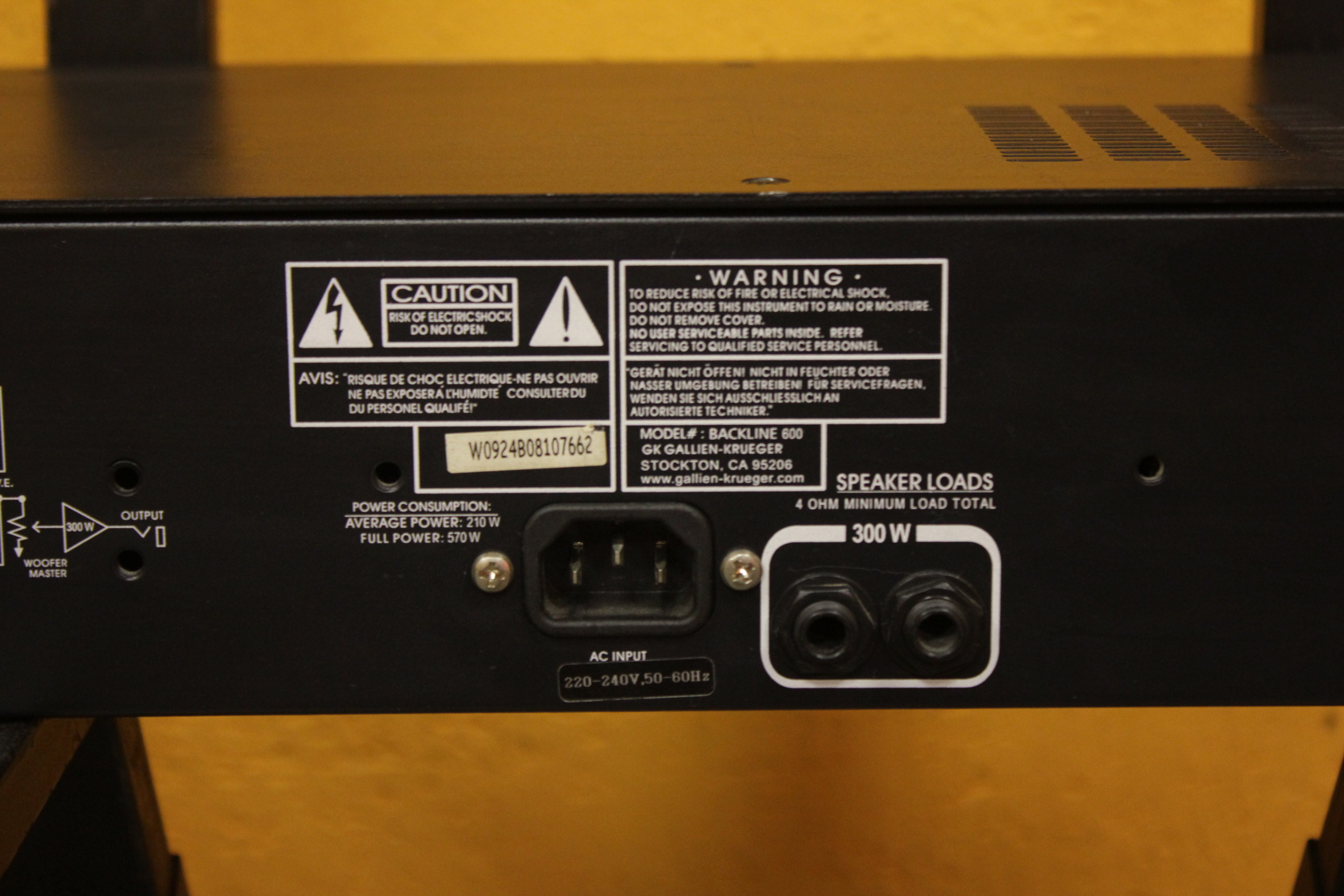 Gallien-Krueger Backline 600 Bass Head - Муз-Комиссионка